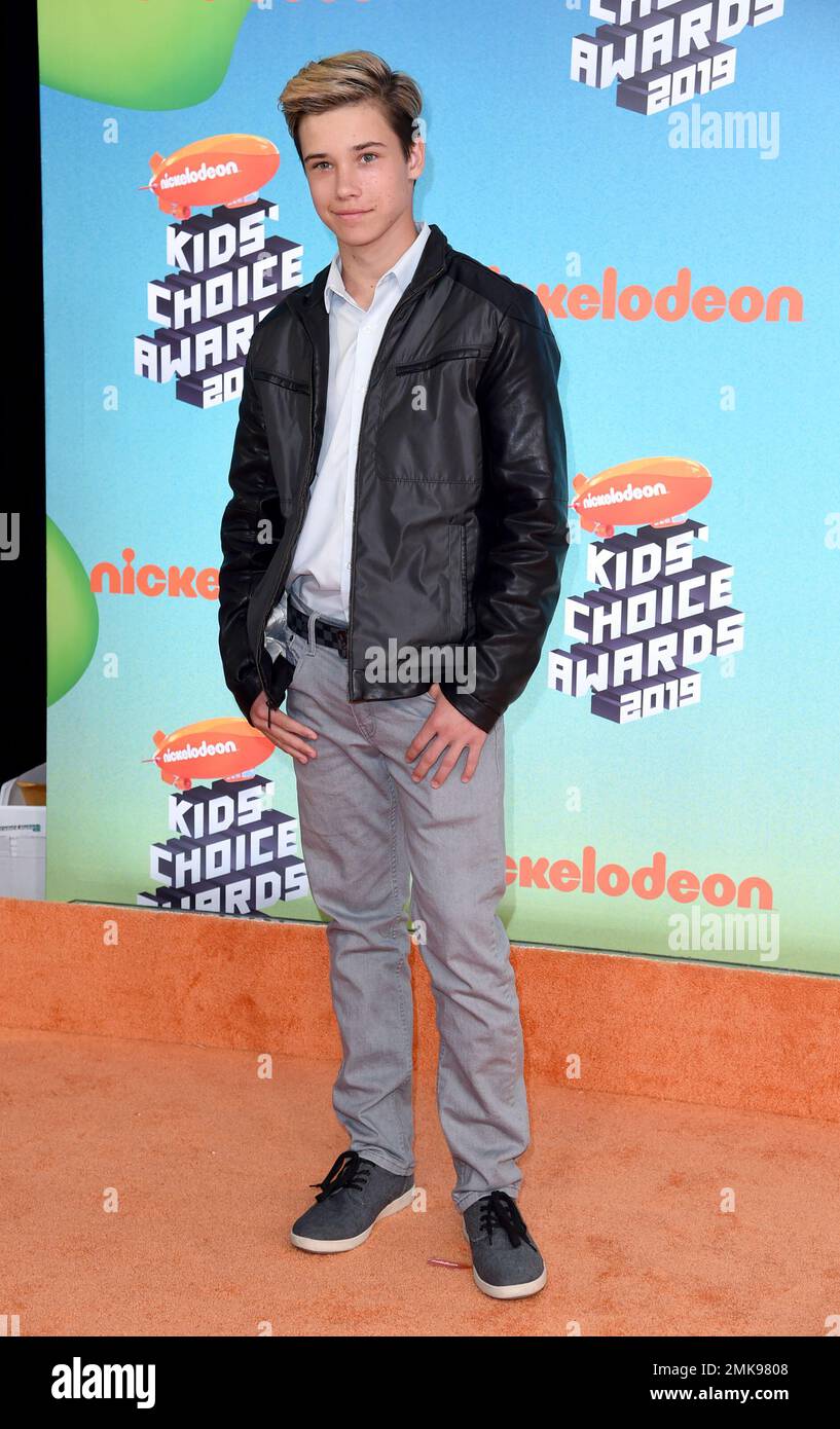 Luca Alexander arrives at the Nickelodeon Kids' Choice Awards on ...