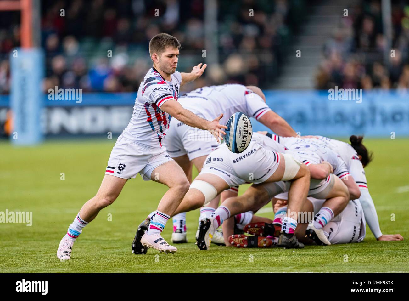 LONDON, UNITED KINGDOM. 28th, Jan 2023. Harry Randall of Bristol Bears ...