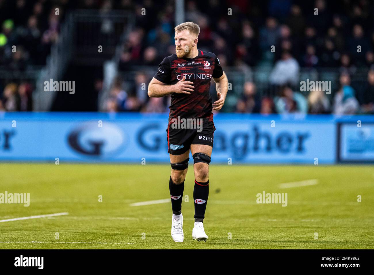 LONDON, UNITED KINGDOM. 28th, Jan 2023. Jackson Wray of Saracens ...