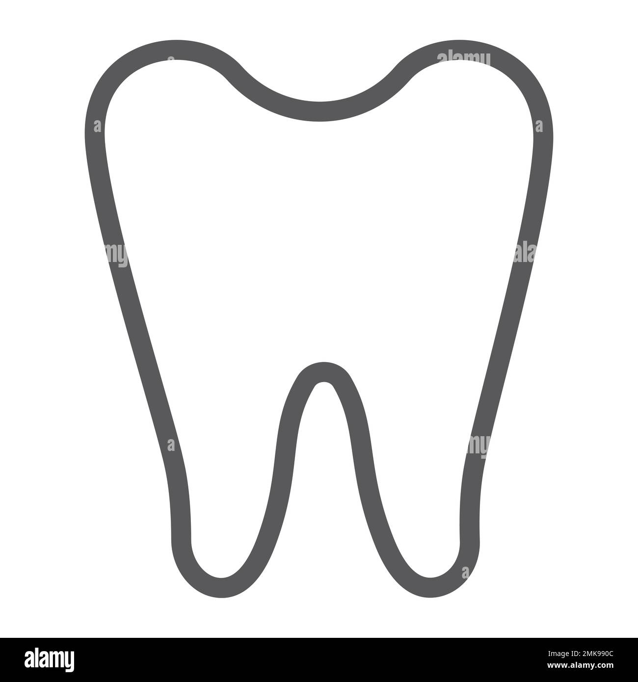 Tooth line icon, dentist and dental, teeth sign, vector graphics, a ...