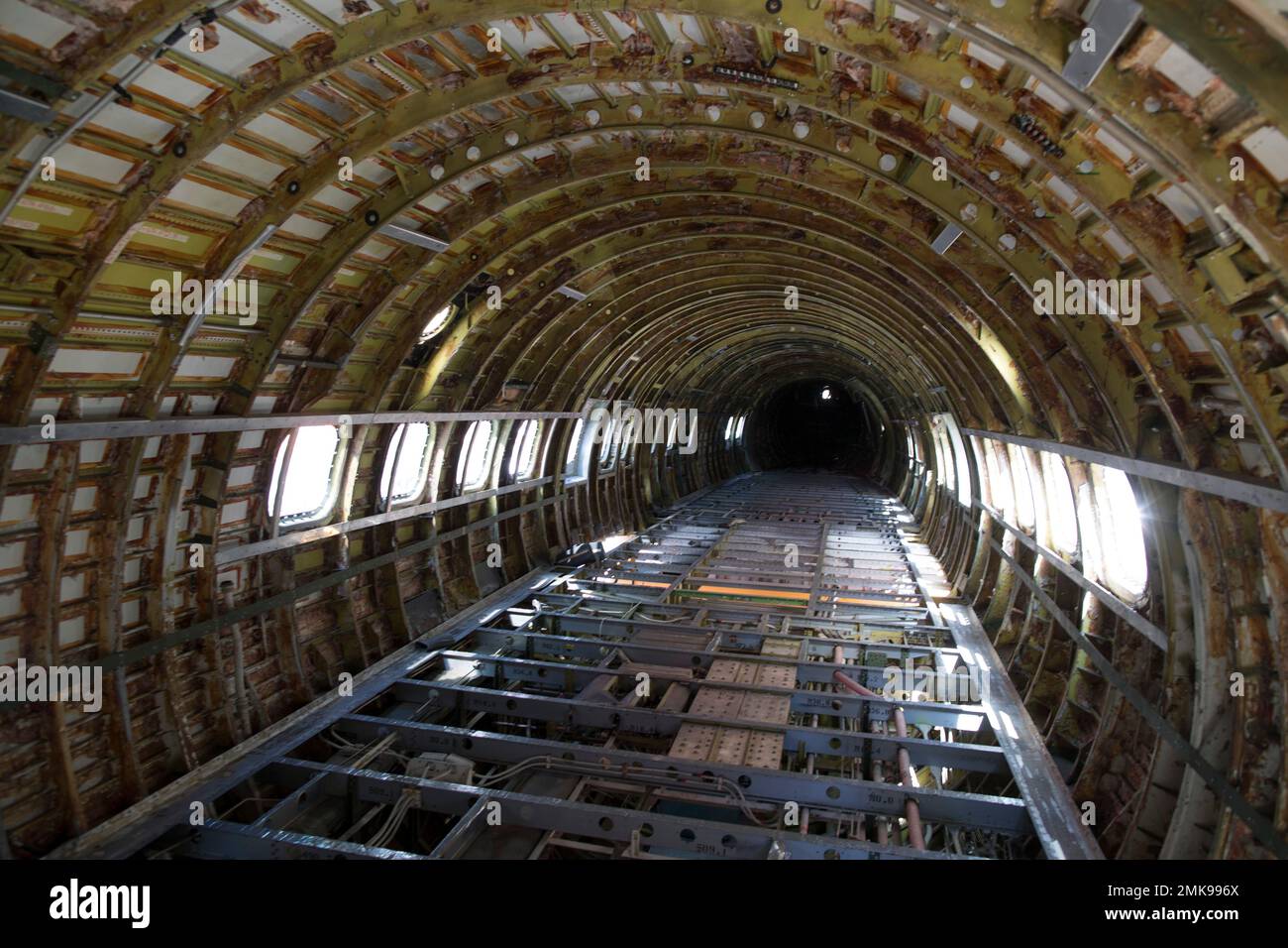 The interior of the Lockheed Constellation L-1649A Starliner, known as ...