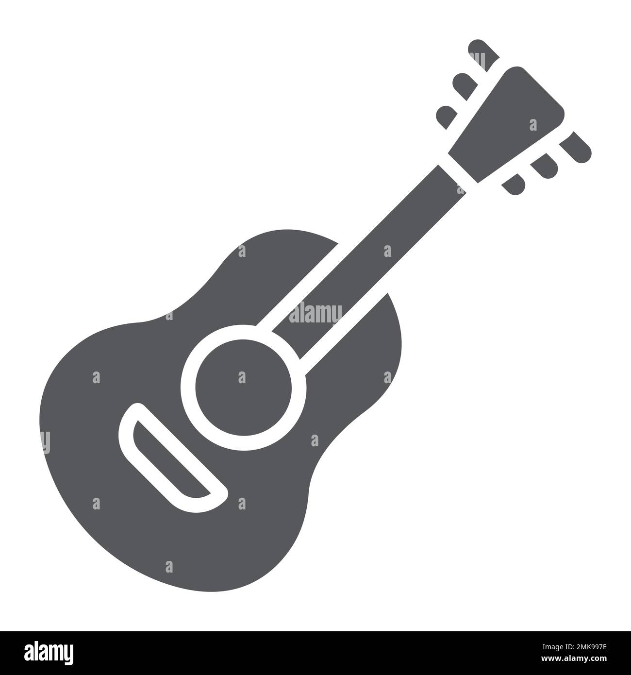 Guitar glyph icon, sound and music, musical instrument sign, vector ...