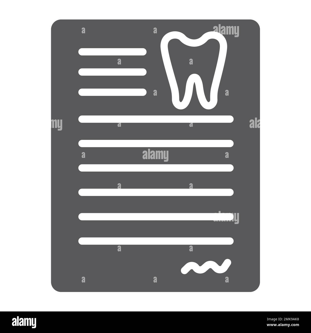 Dental document glyph icon, dentist and paper, dental card sign, vector ...