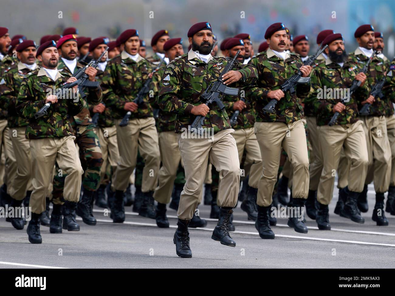 Pakistani commandos from the Special Services Group march during a ...