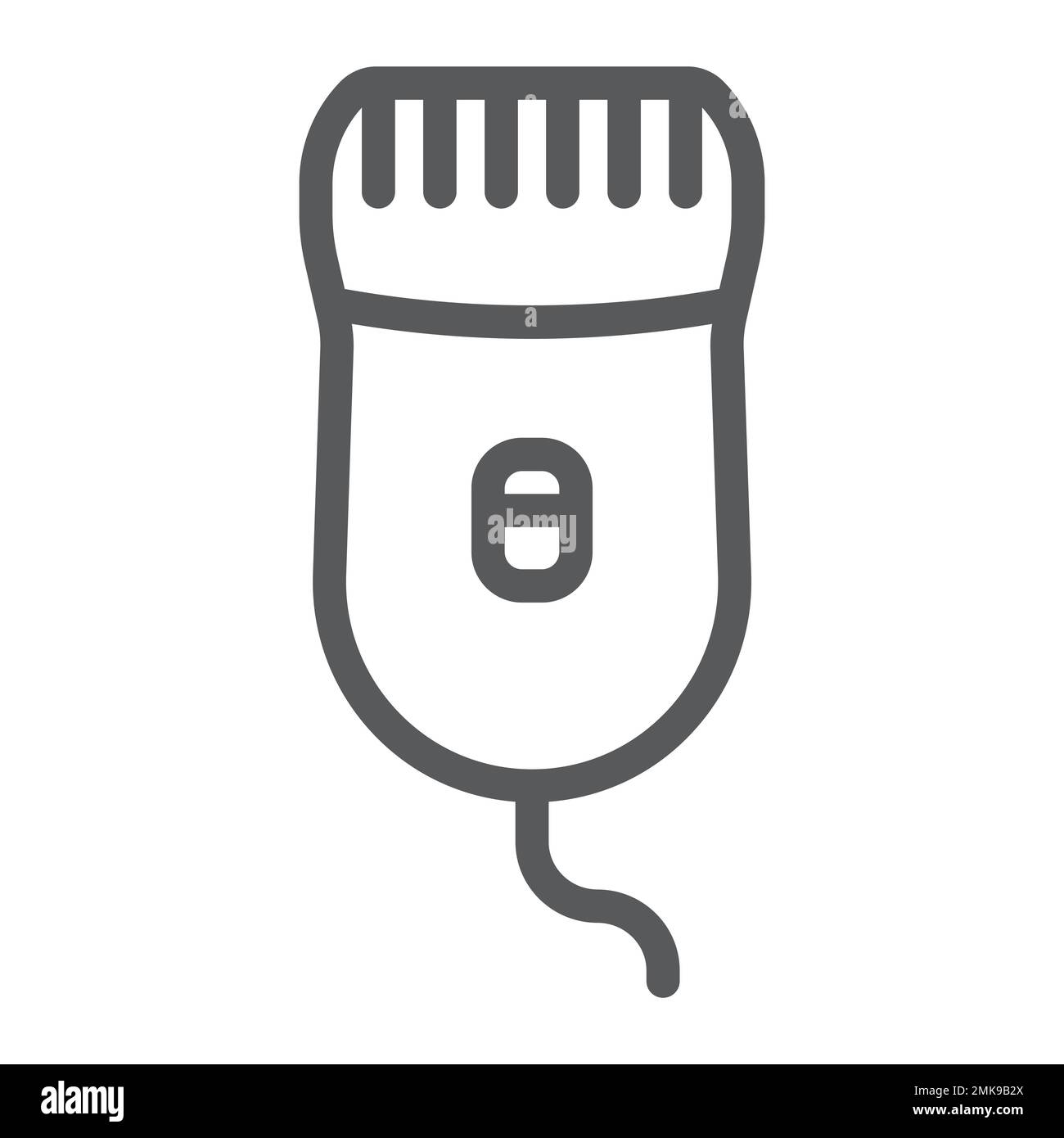 Epilator line icon, beauty and shave, depilation sign, vector graphics ...