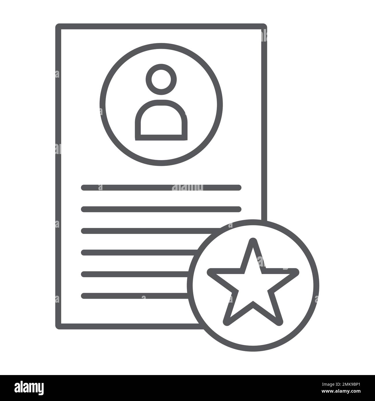 Best proposal thin line icon, job and recruiting, resume sign, vector ...