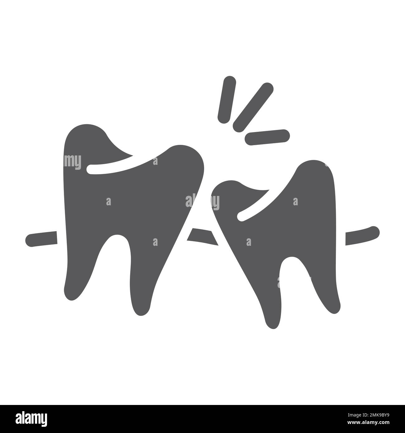 Wisdom teeth glyph icon, dentistry and dental, unhealthy teeth sign ...