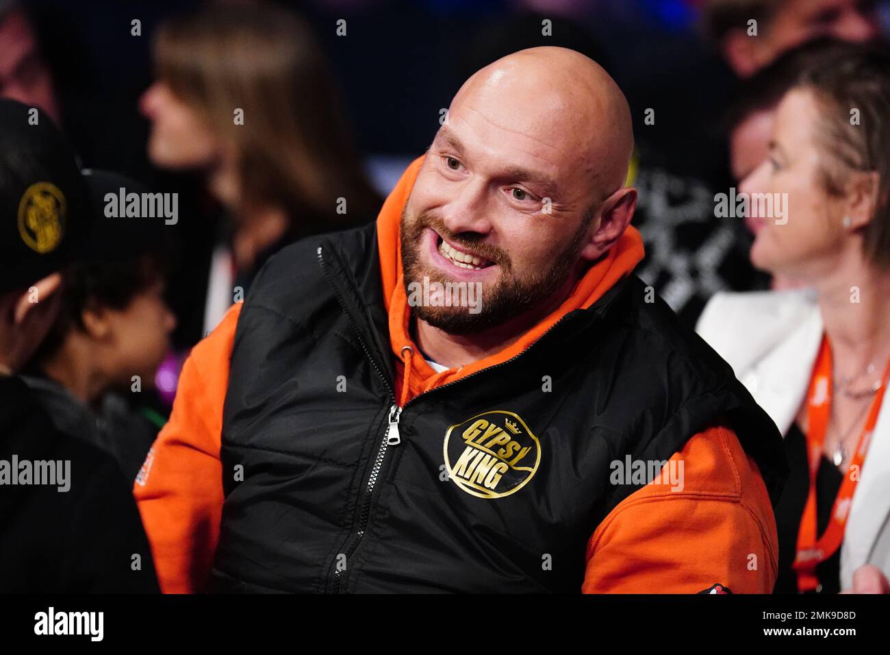 Boxer Tyson Fury can be seen watching and undercard fight at the OVO ...