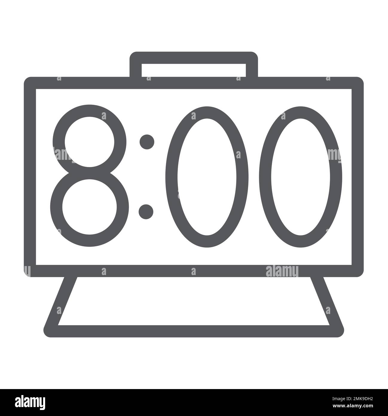 Time line icon, clock and hour, digital watch sign, vector graphics, a ...