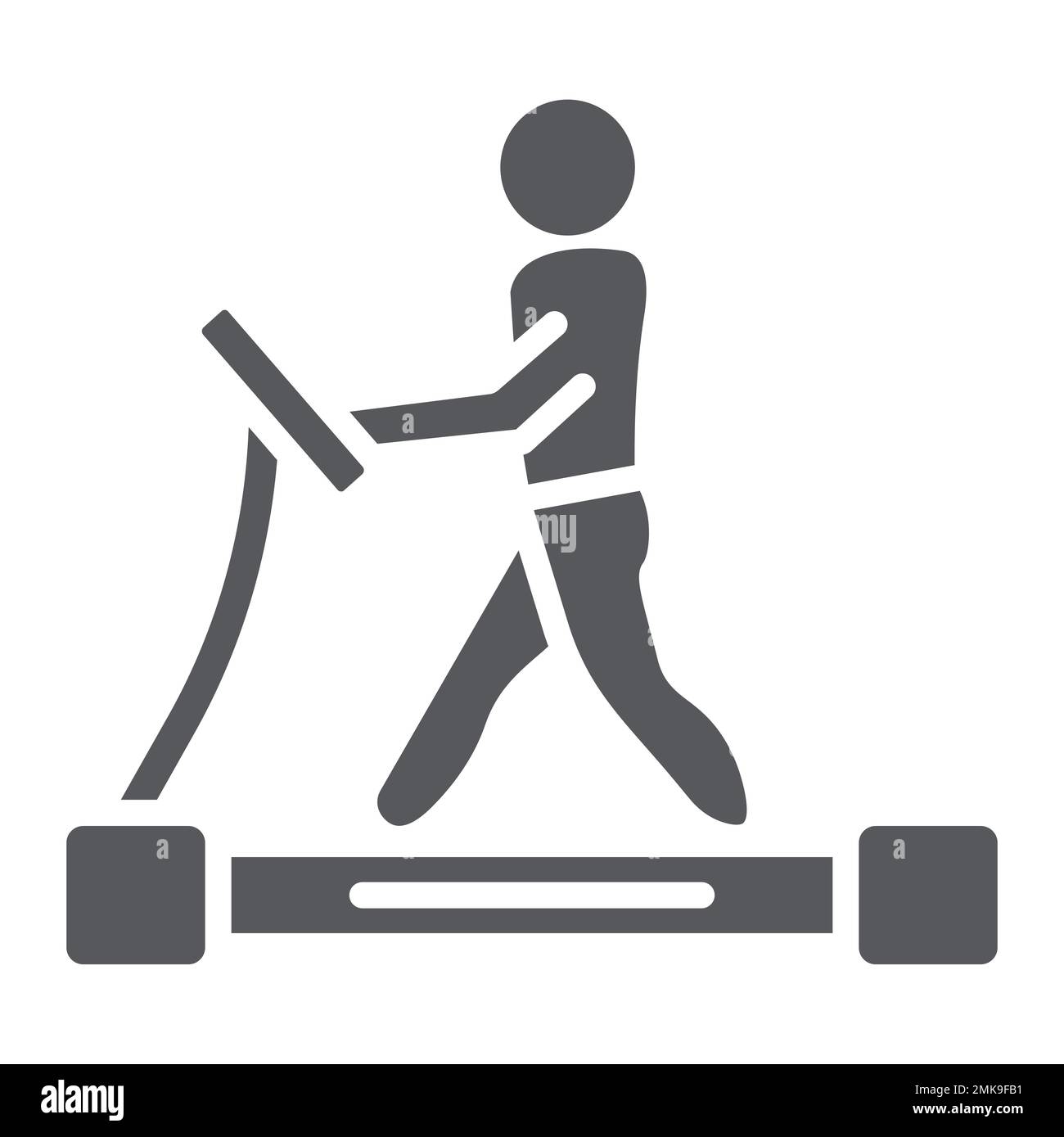Treadmill glyph icon, fitness and exercise, runner sign, vector ...