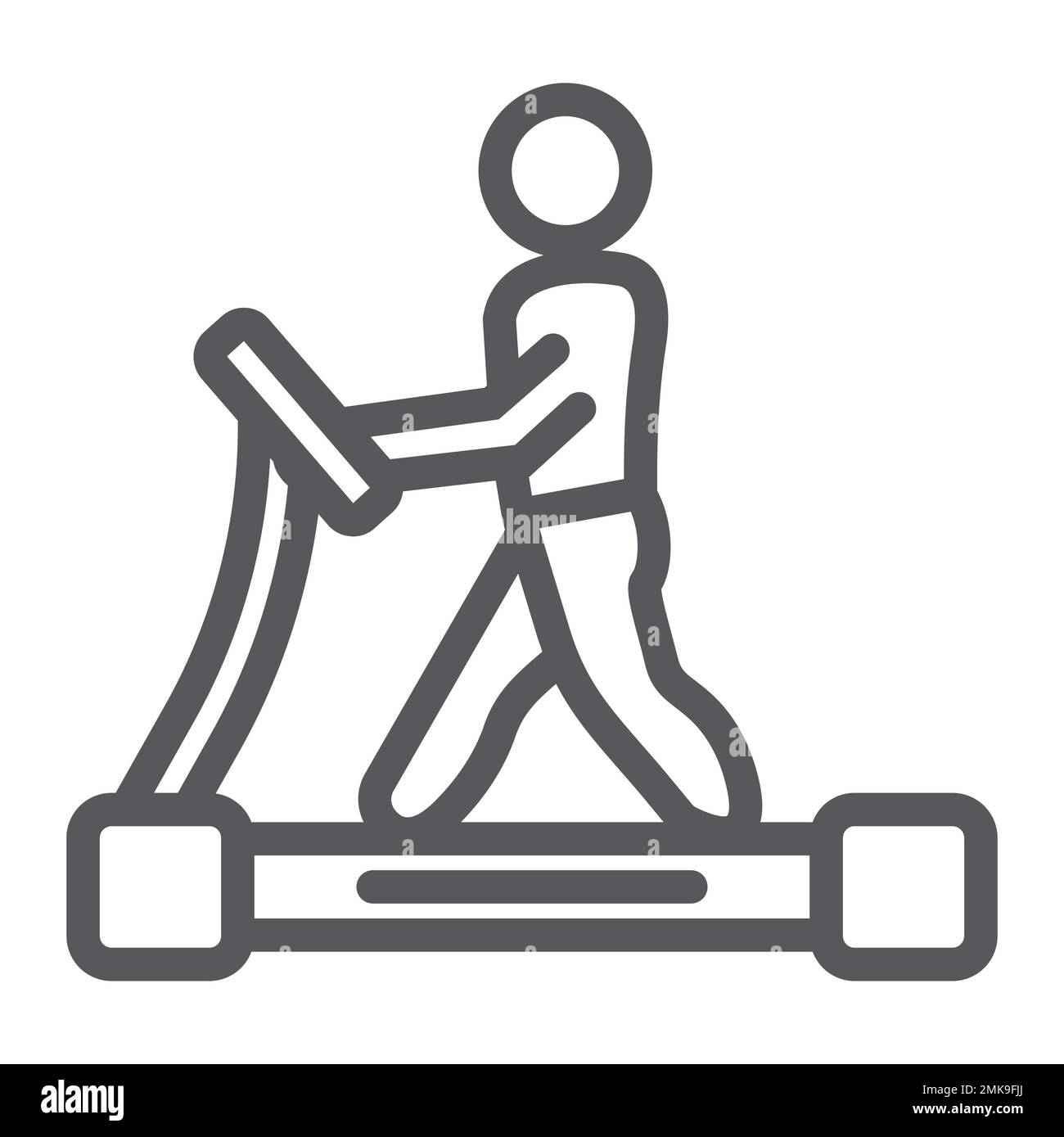 Person running on a treadmill Stock Vector Images - Alamy