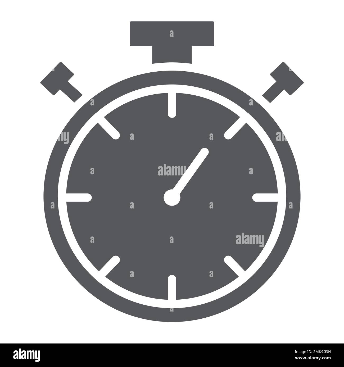 Stopwatch glyph icon, measure and countdown, timer sign, vector ...