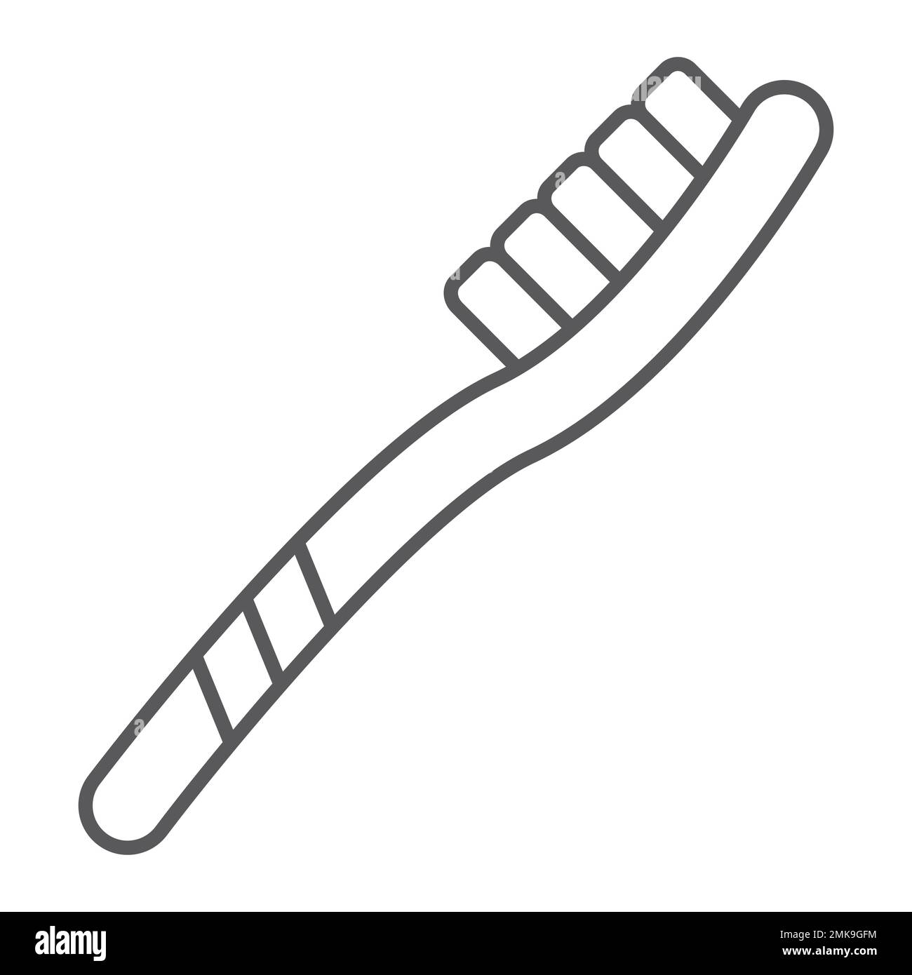 Toothbrush thin line icon, dental and teeth, bristle sign, vector ...