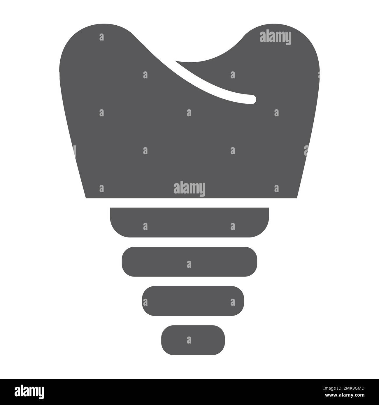 Dental implant glyph icon, teeth and dentistry, implant tooth sign ...