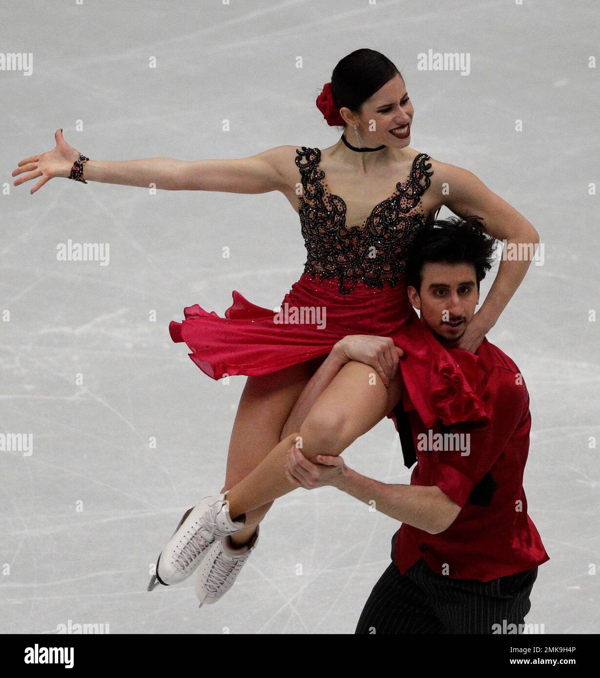 Italy's Jasmine Tessera and Francesco Fioretti perform their ice dance ... Italy's Jasmine Tessera and Francesco Fioretti perform their ice dance ...