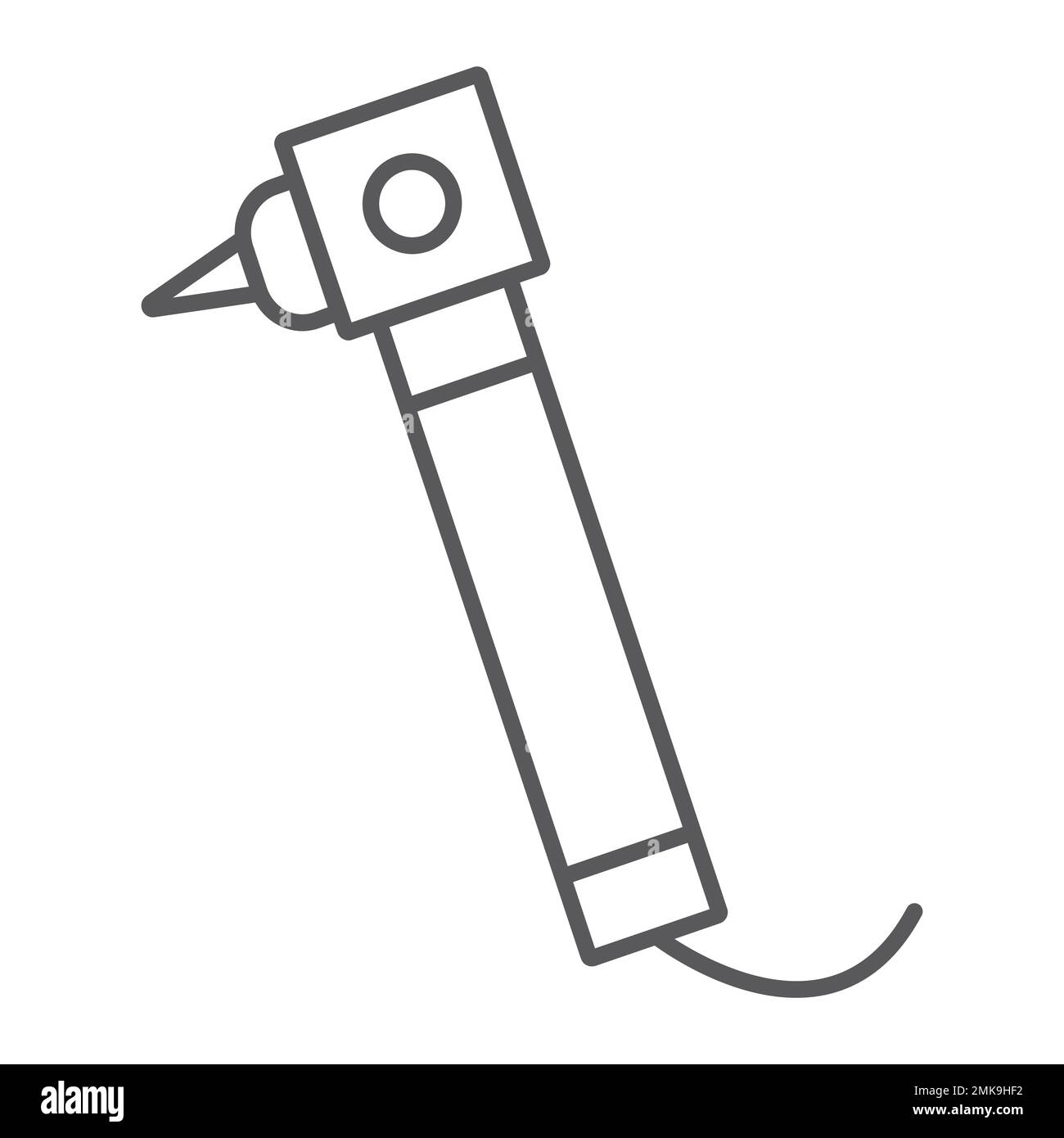 Dental drill thin line icon, medical and dentistry, dentist instrument ...