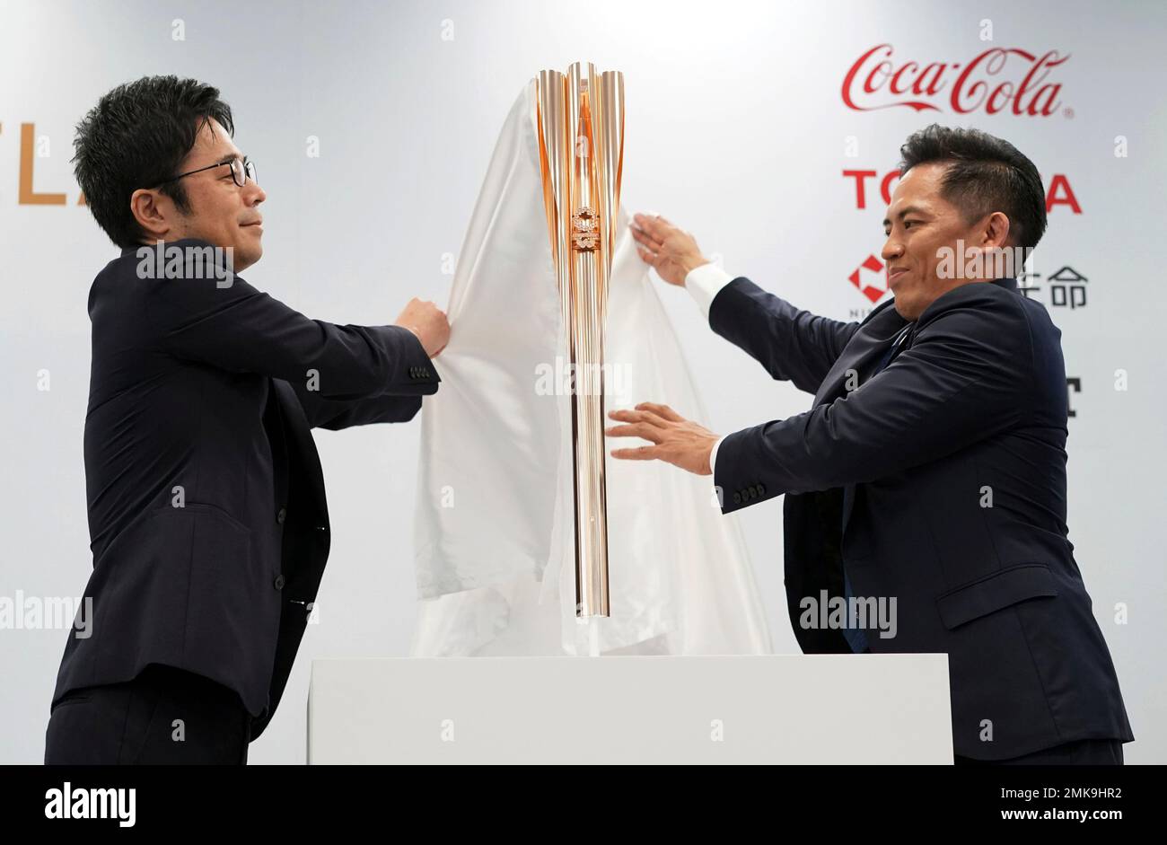 In this Wednesday, March 20, 2019, file photo, the Olympic torch of the ...