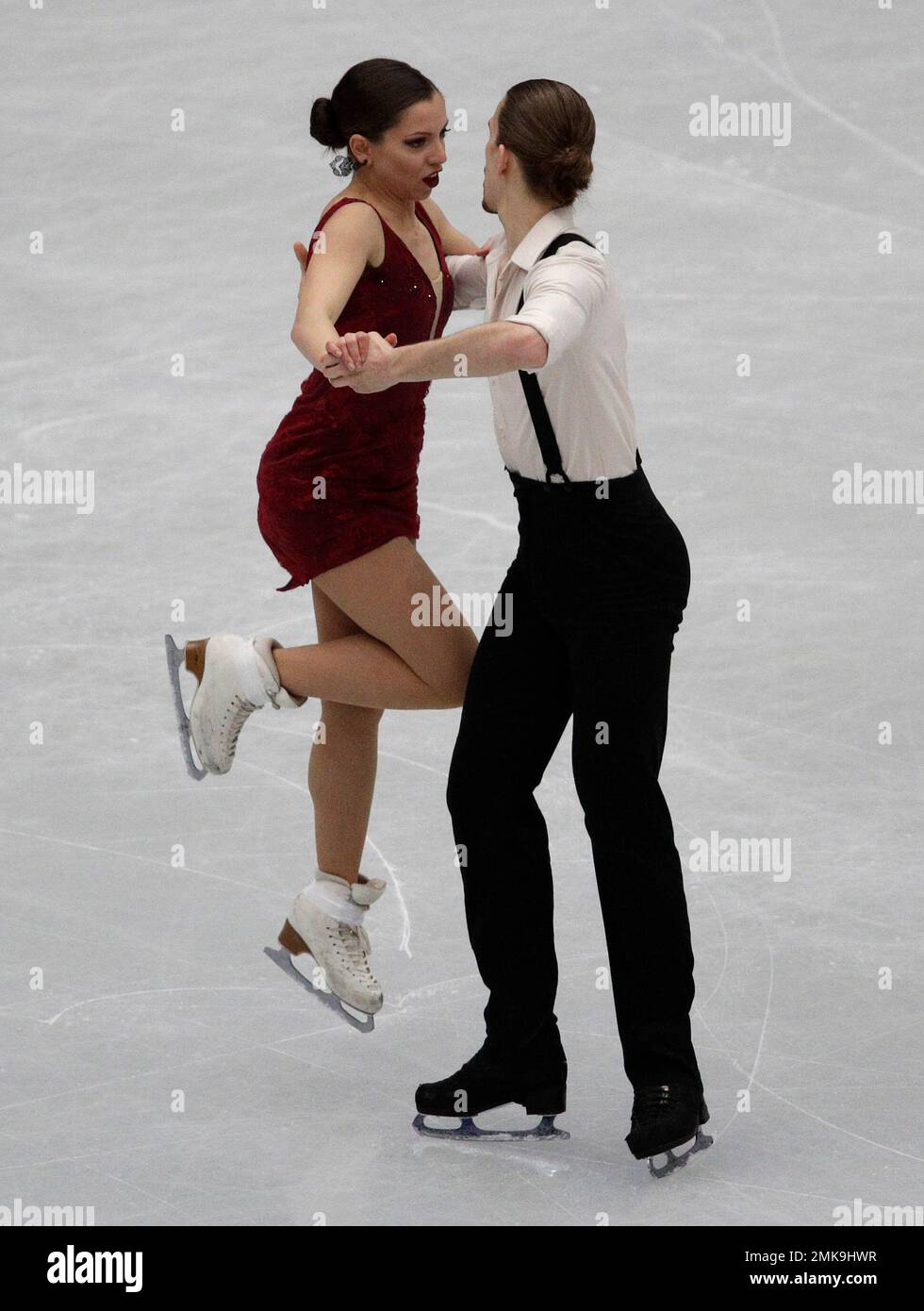 Switzerland's Victoria Manni and Carlo Roethlisberger perform their ice ...