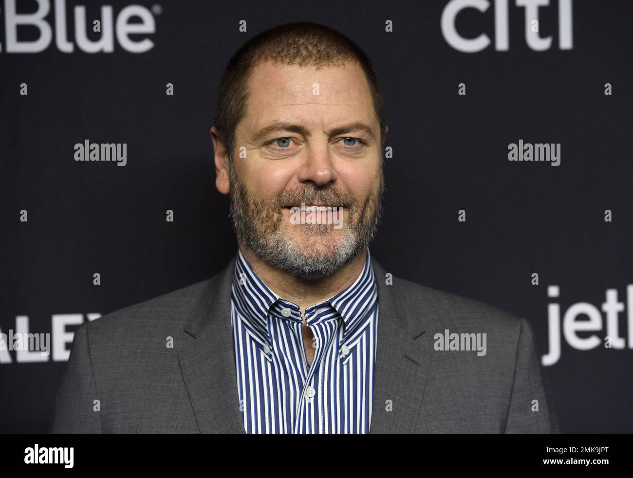 Nick Offerman arrives at the "Parks and Recreation" 10th anniversary ...