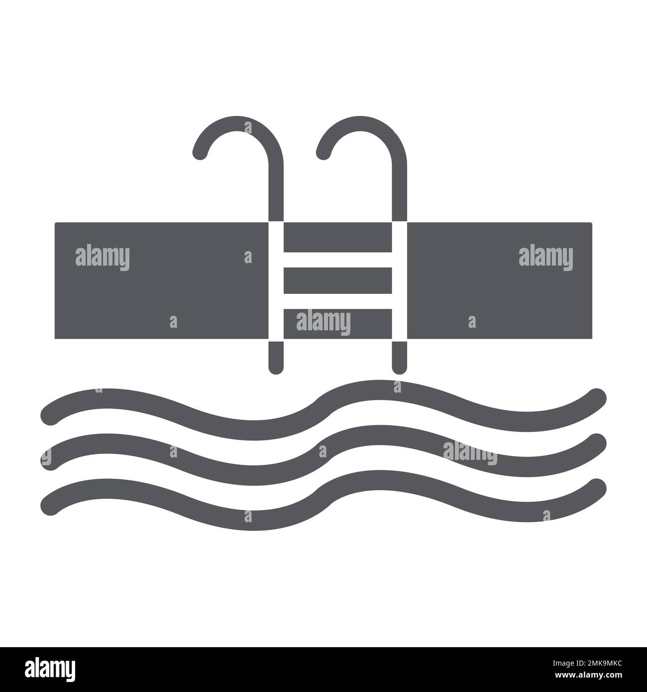 Swimming pool glyph icon, sport and swim, water sign, vector graphics ...