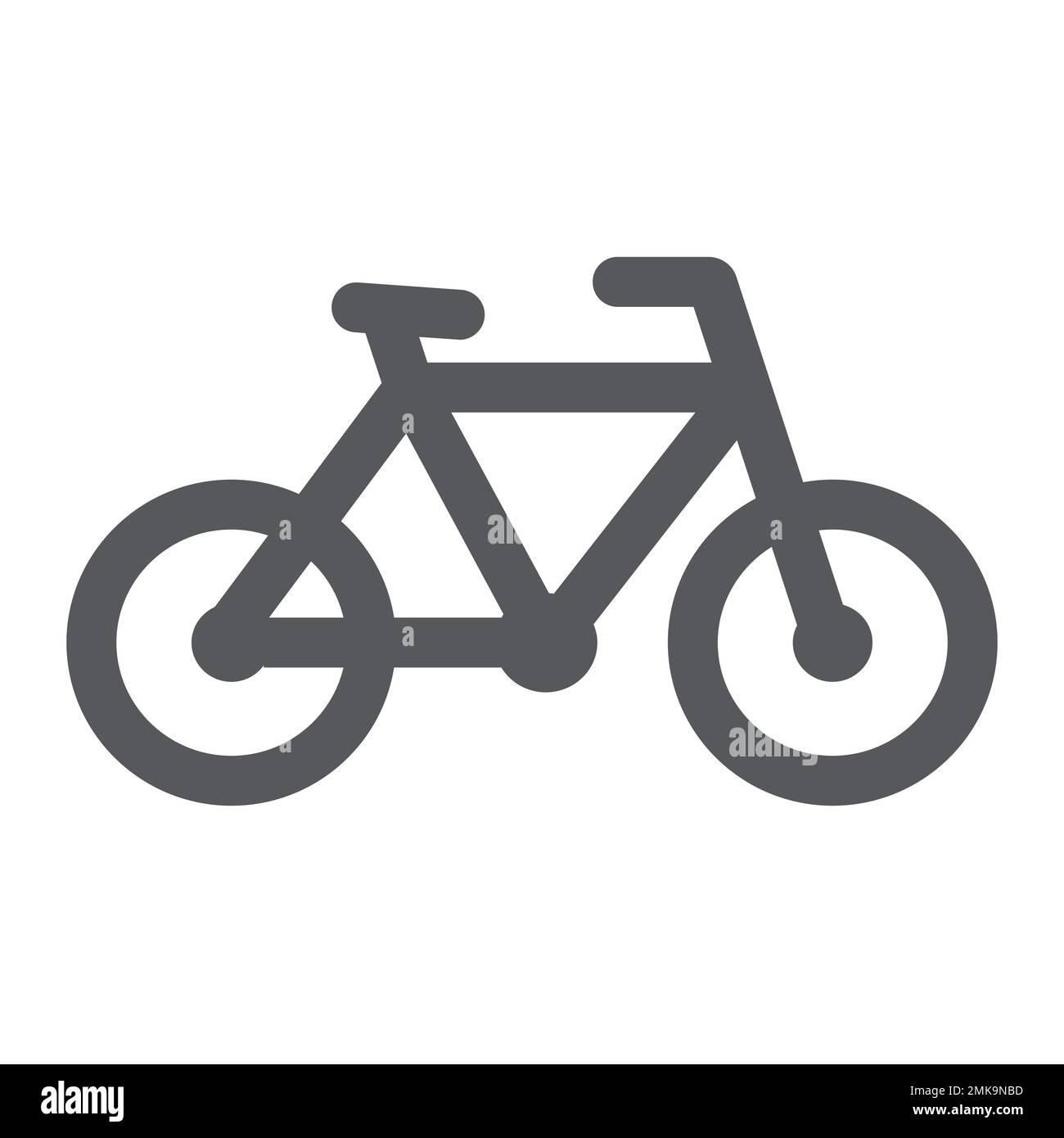 Bike glyph icon, sport and transport, bicycle sign, vector graphics, a ...