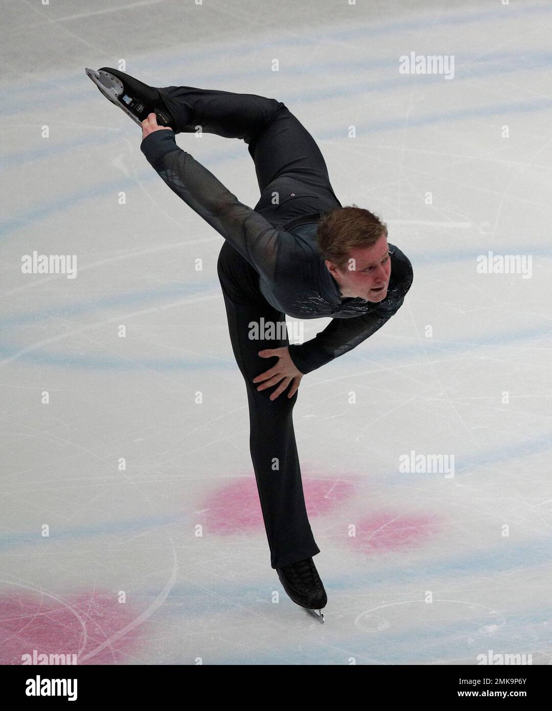 Russia's Alexander Samarin performs his men's short program routine ...