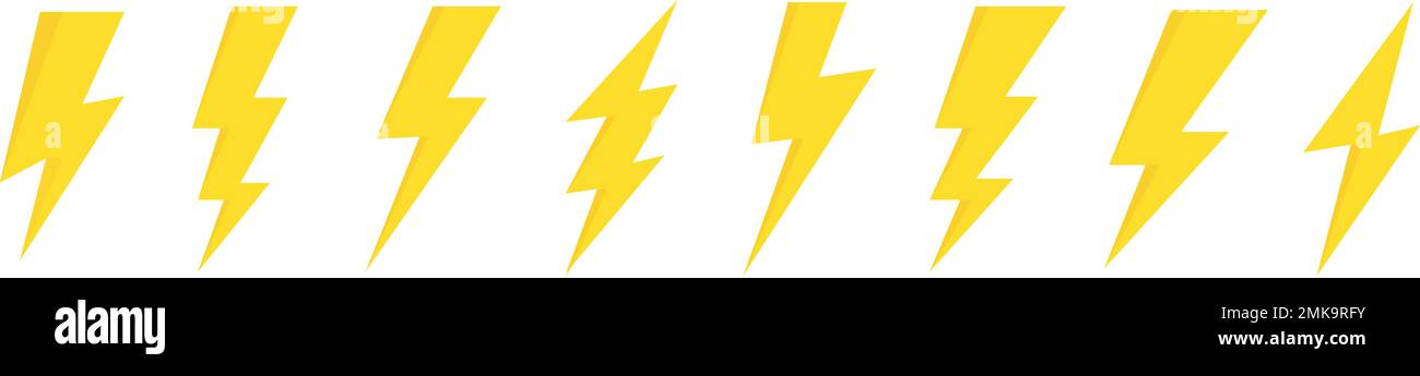 Electric vector icons. Bolt lightning sign. Flash icons . Bolt logo. Electric lightning bolt ...