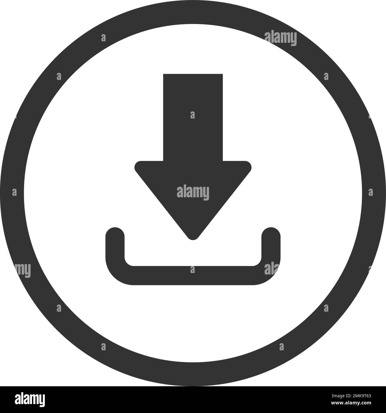 Simple Download icon. Download web button. Upload button. Load symbol ...