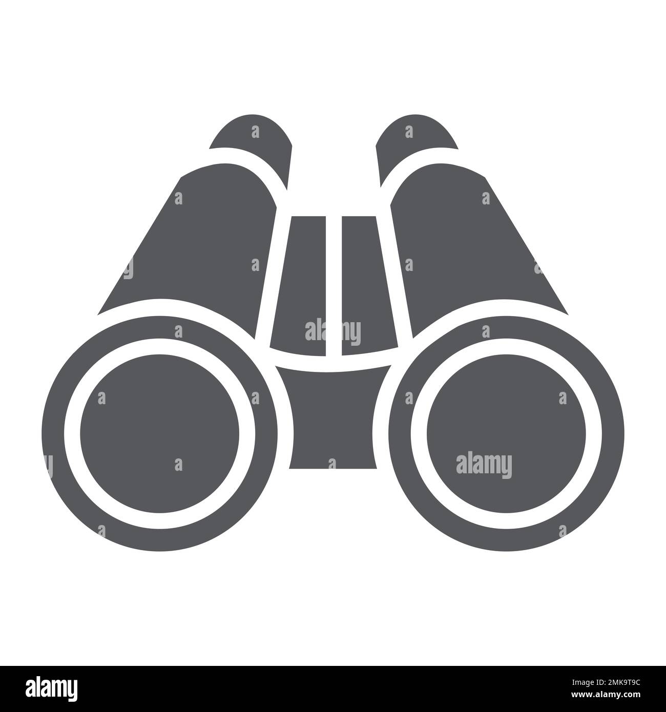 Binoculars glyph icon, optical and zoom, surveillance sign, vector ...
