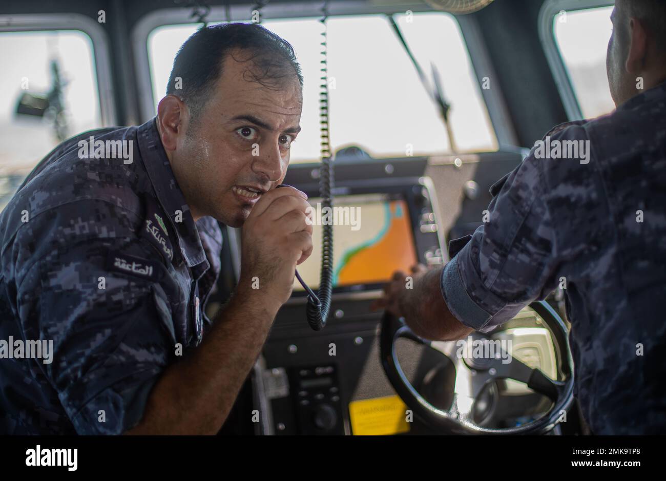 AQABA, Jordan – Lt. Commander Ali Al-Ghneimin, an operations officer in ...