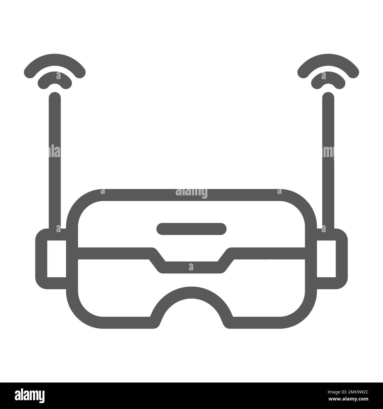 FPV technology line icon, innovation and virtual, fpv glasses sign ...