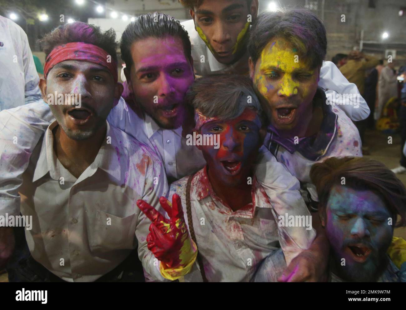 People from Pakistani Hindu community celebrate Holi, the festival of ...