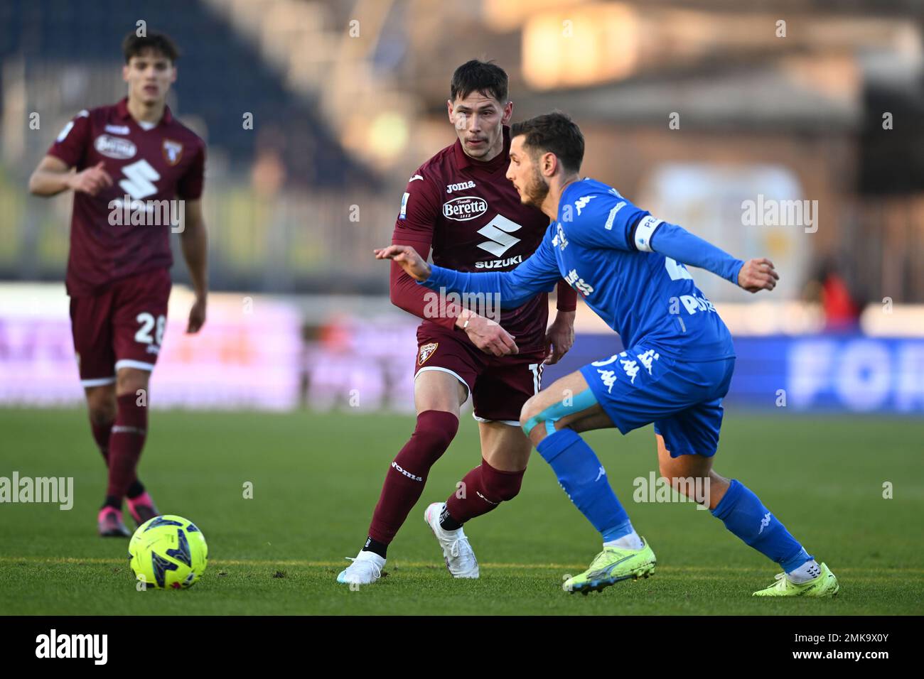 Sasa Lukic (Torino) Filippo Bandinelli (Empoli) during the Italian ...