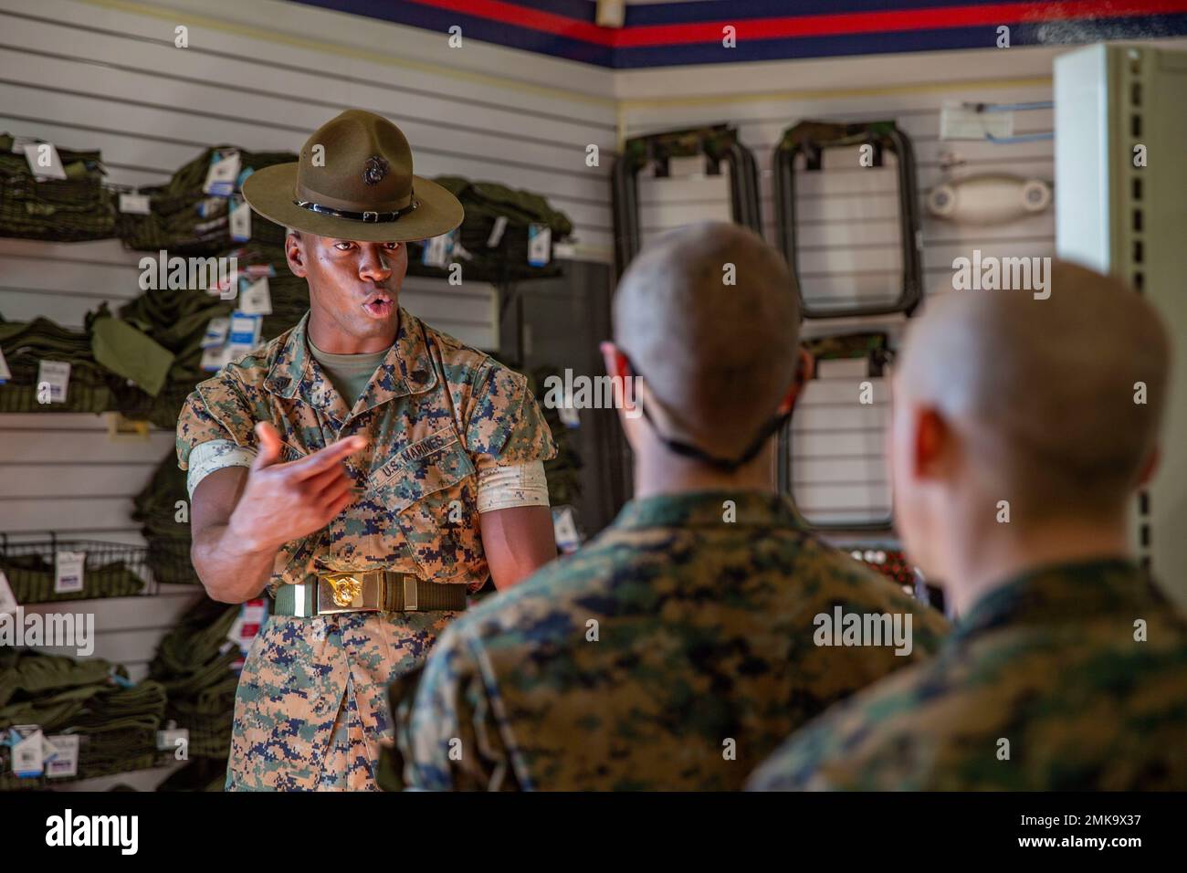 U.S. Marine Corps Sgt. Curtis Antoine Jr., a drill instructor with ...