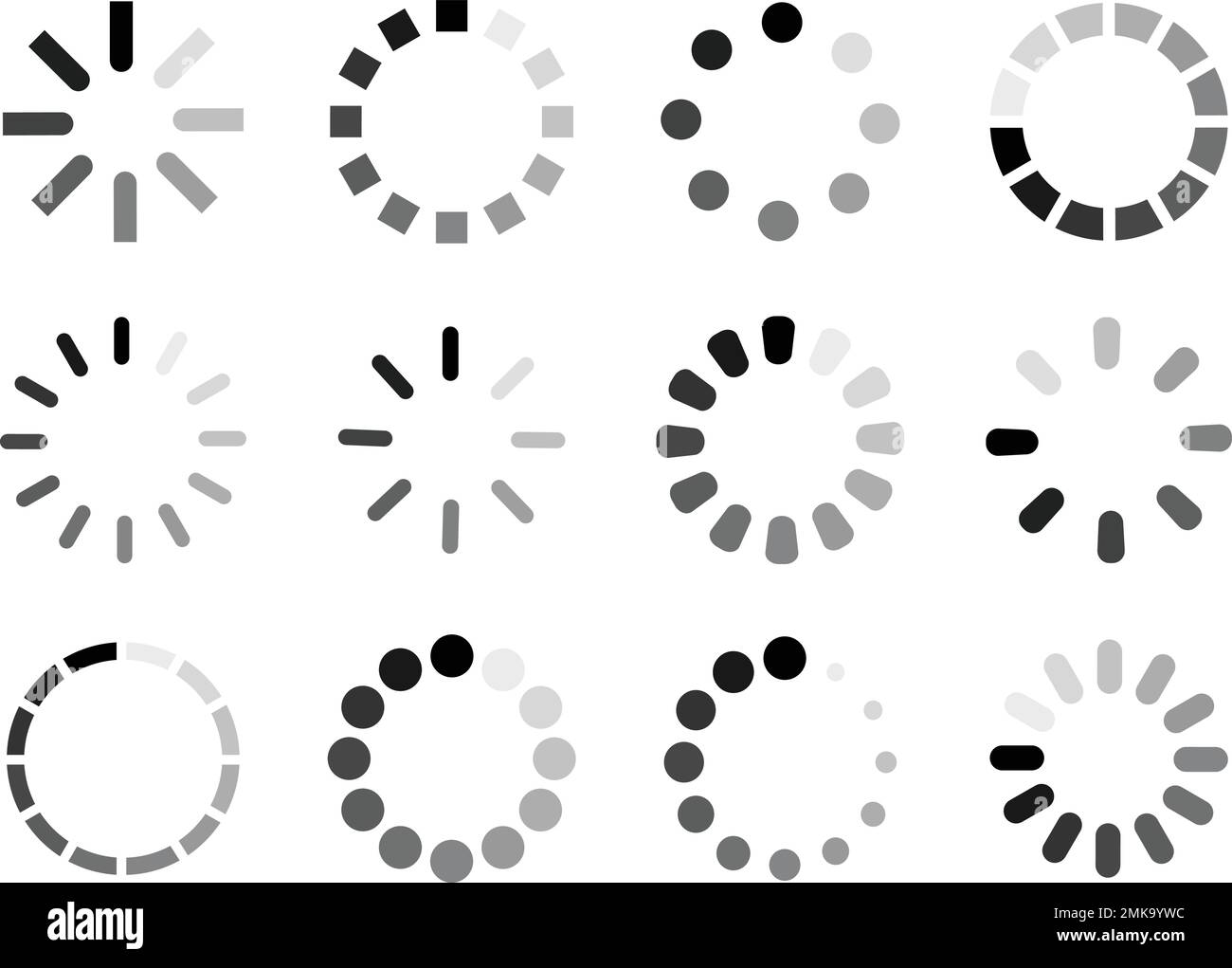 Big Set of loading icons. Video data load. Group loading bar progress ... Big Set of loading icons. Video data load. Group loading bar progress ...
