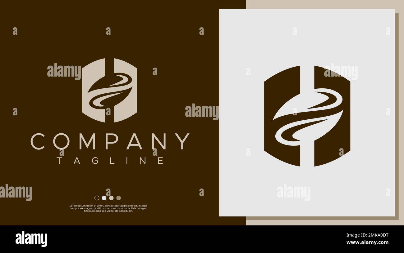 H coffee letter logo design. Minimalist H letter coffee logo template ...