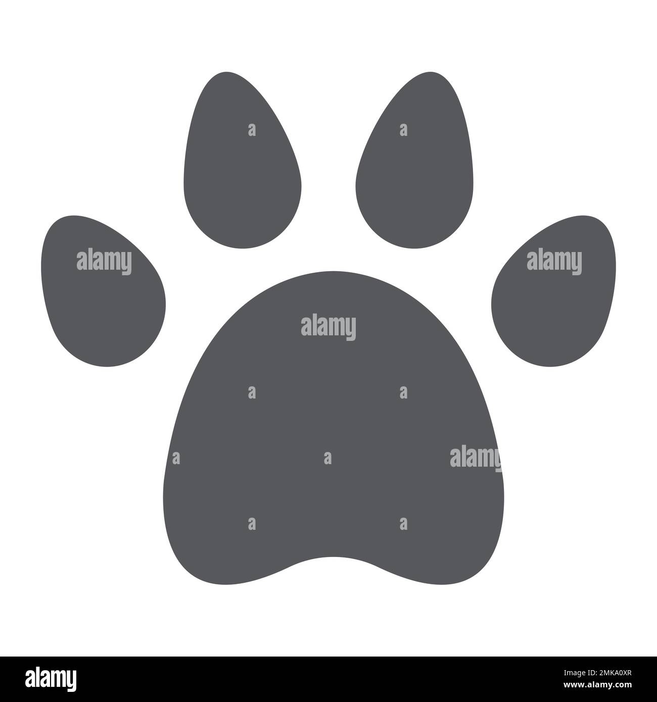 Animal footprint glyph icon, pet and trace, paw sign, vector graphics ...