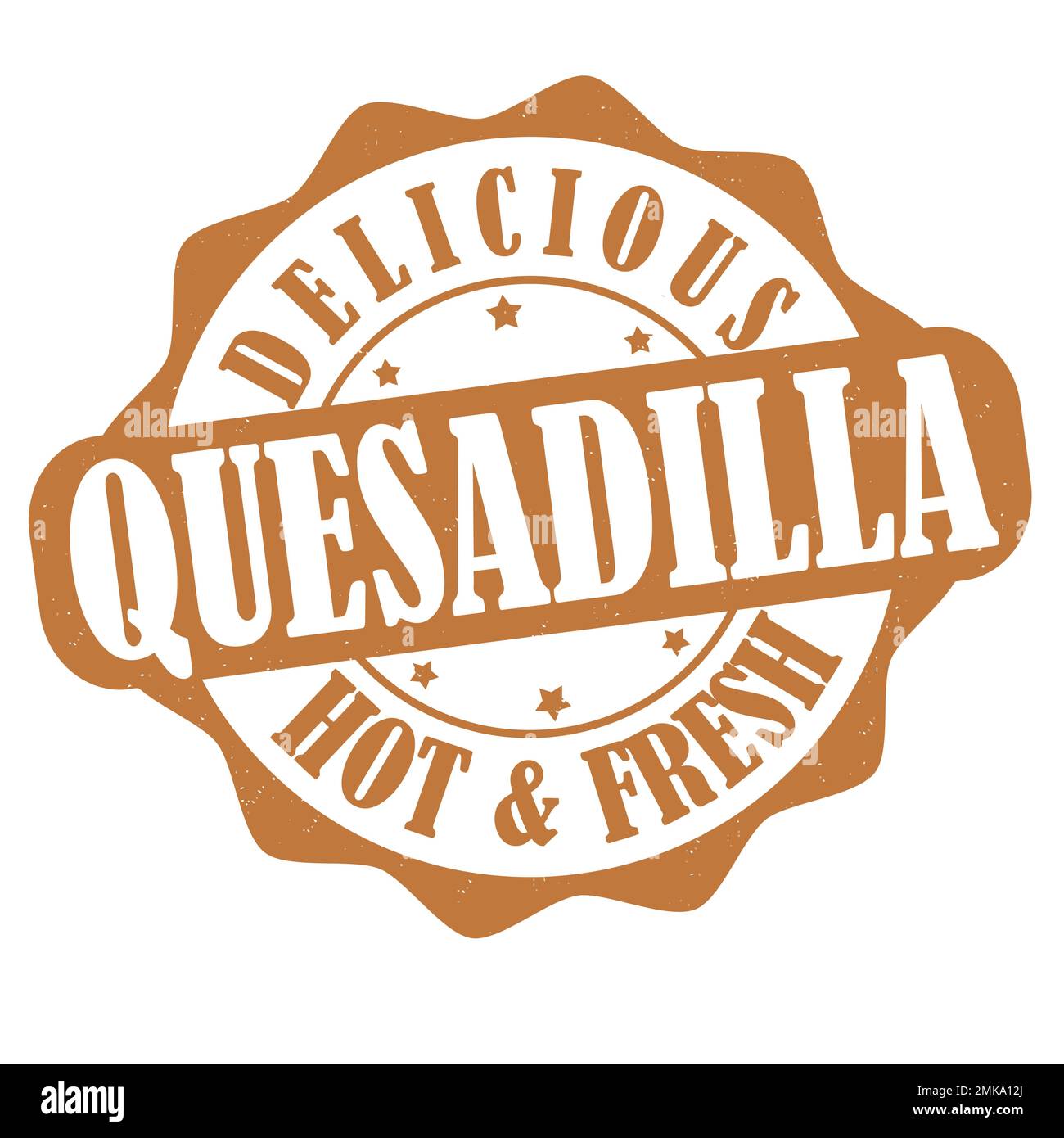 Quesadilla label or stamp on white background, vector illustration ...