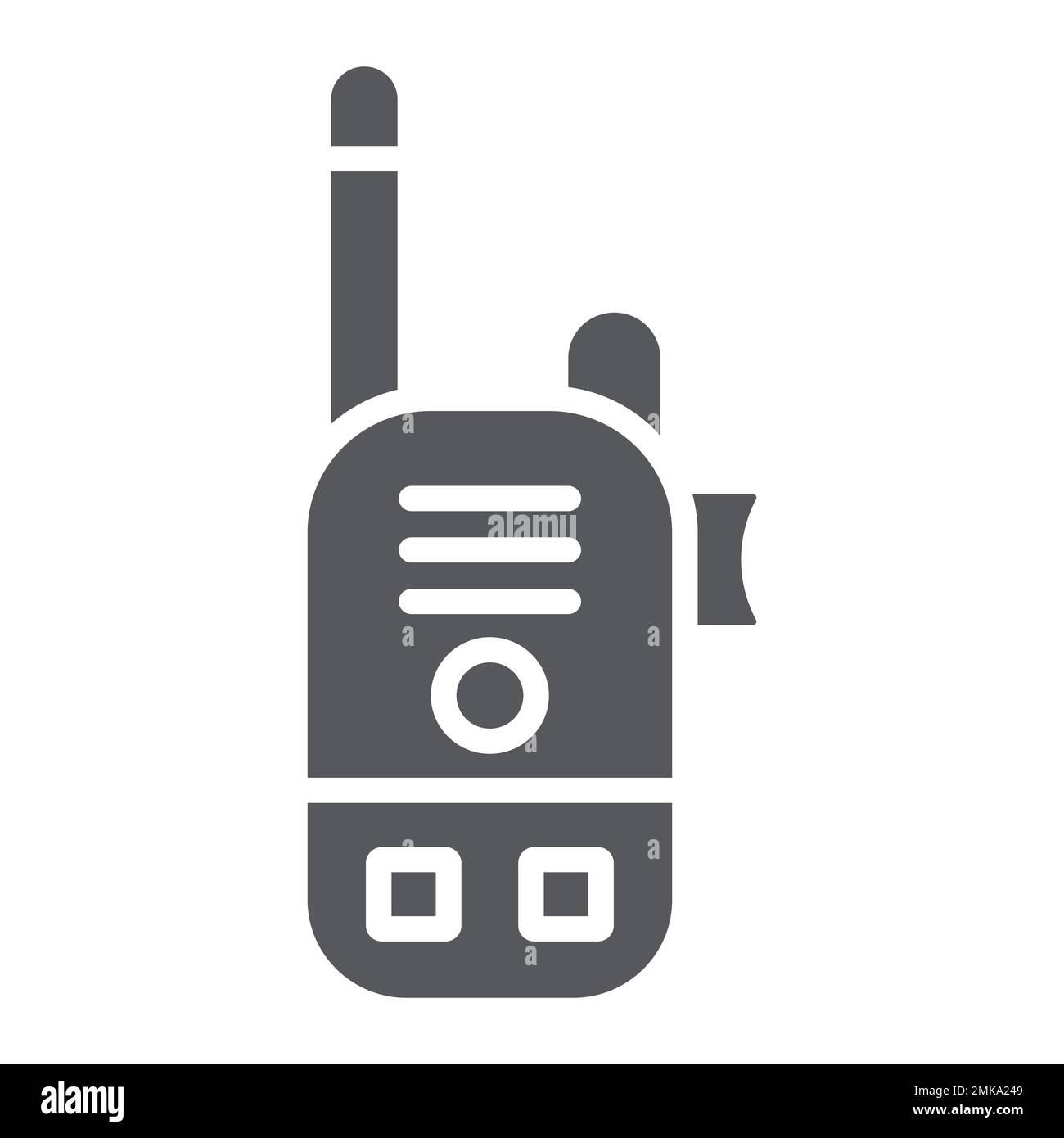 Walkie talkie glyph icon, communication and transmitter, radio set sign ...