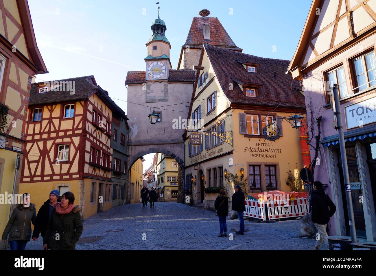 quaint ancient town of Rothenburg ob der Tauber or Rothenburg on the ...