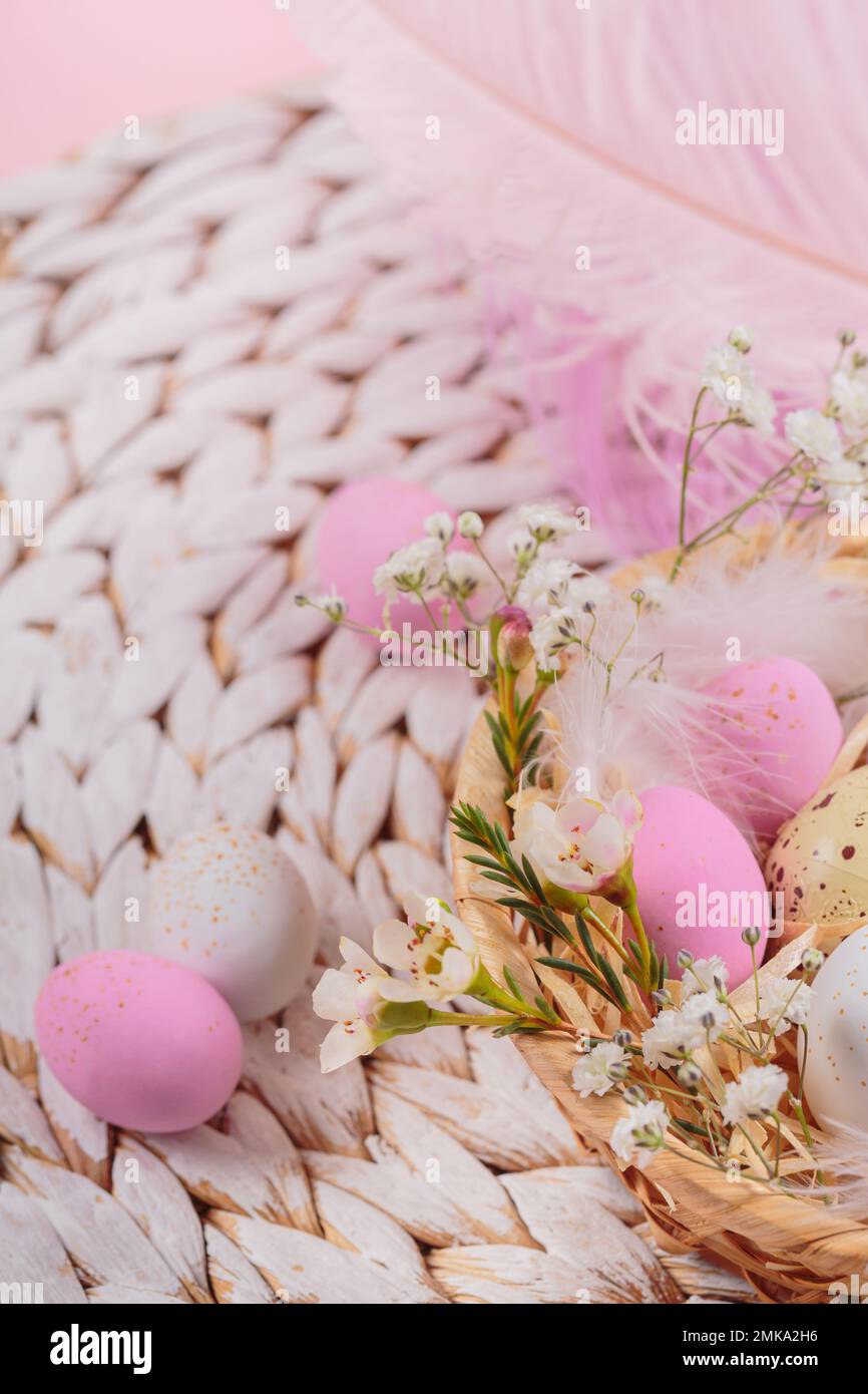 Easter candy chocolate eggs and almond sweets Stock Photo - Alamy