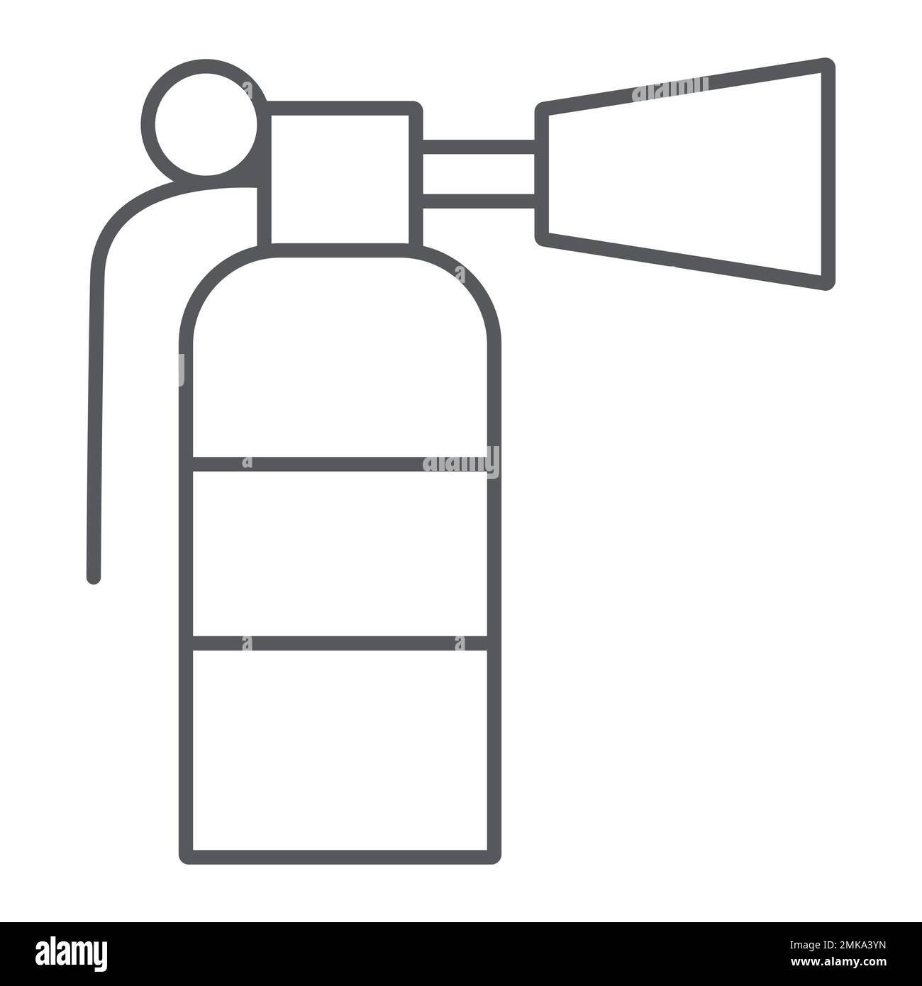 Fire Extinguisher Thin Line Icon Emergency And Firefighting Extinguish Sign Vector Graphics