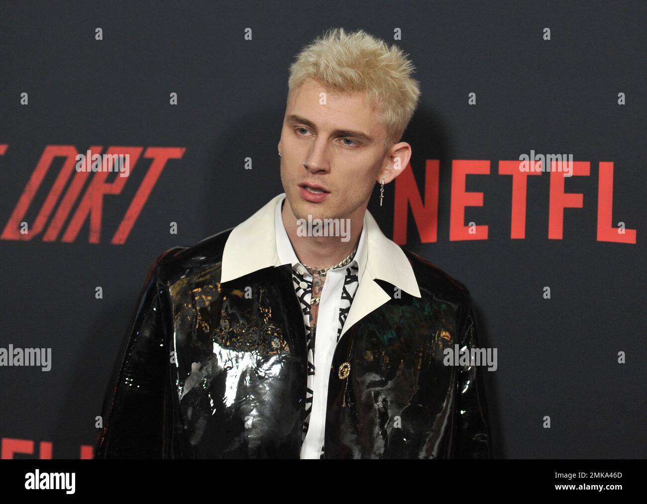 Colson Baker, also known as Machine Gun Kelly, arrives at the world ...
