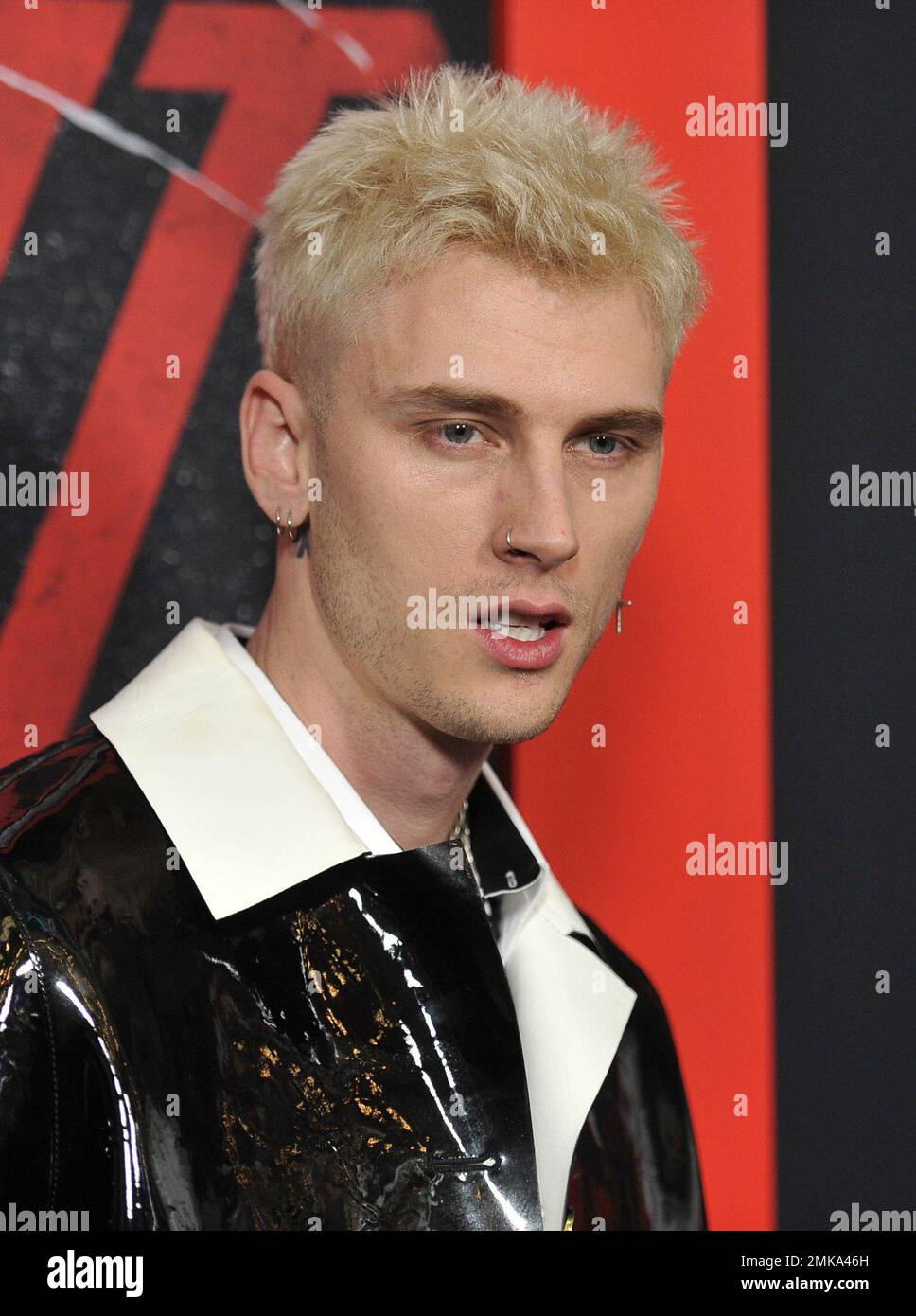 Colson Baker, also known as Machine Gun Kelly, arrives at the world ...