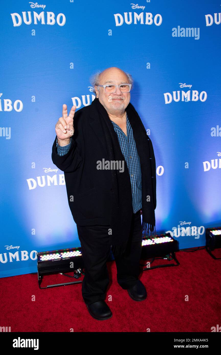 Actor Danny DeVito poses at the Canadian premiere of "Dumbo" on Monday ...