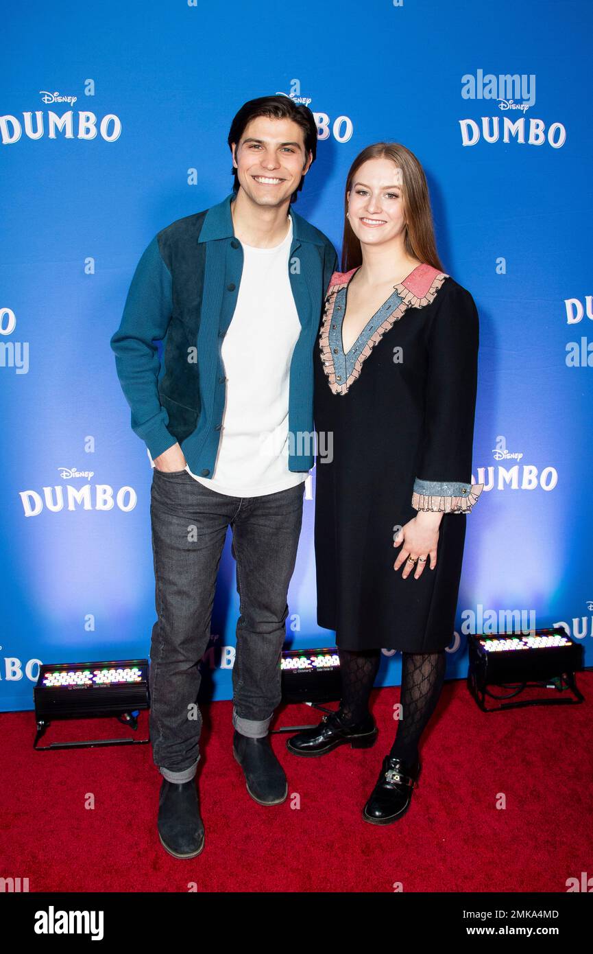 Luke Bilyk and Kyla Young pose at the Canadian premiere of "Dumbo" on ...