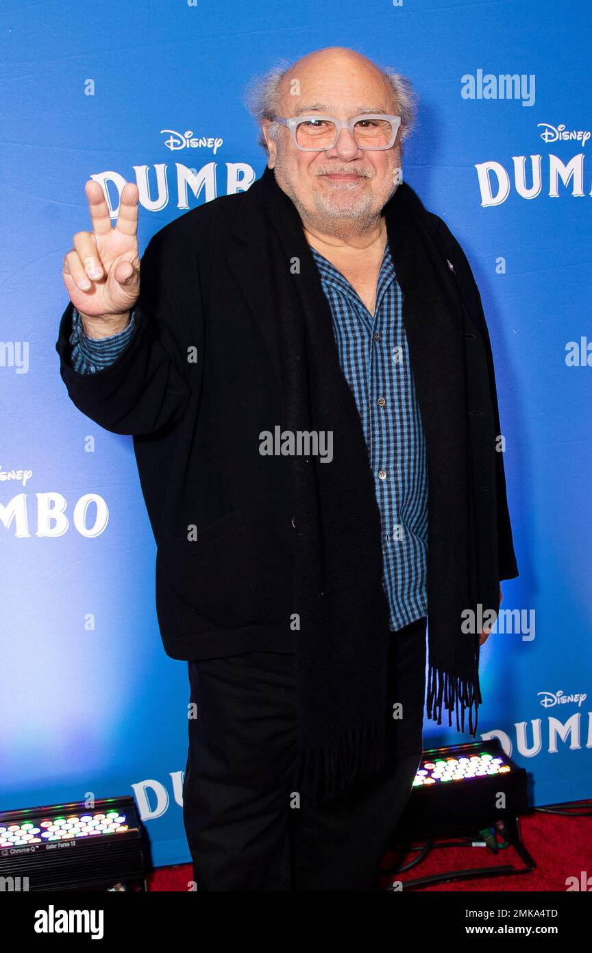 Actor Danny DeVito poses at the Canadian premiere of "Dumbo" on Monday ...