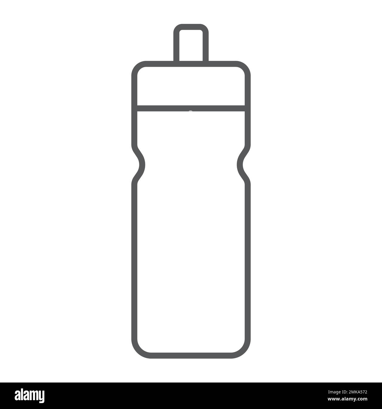 Sport bottle thin line icon, drink and container, water bottle sign ...