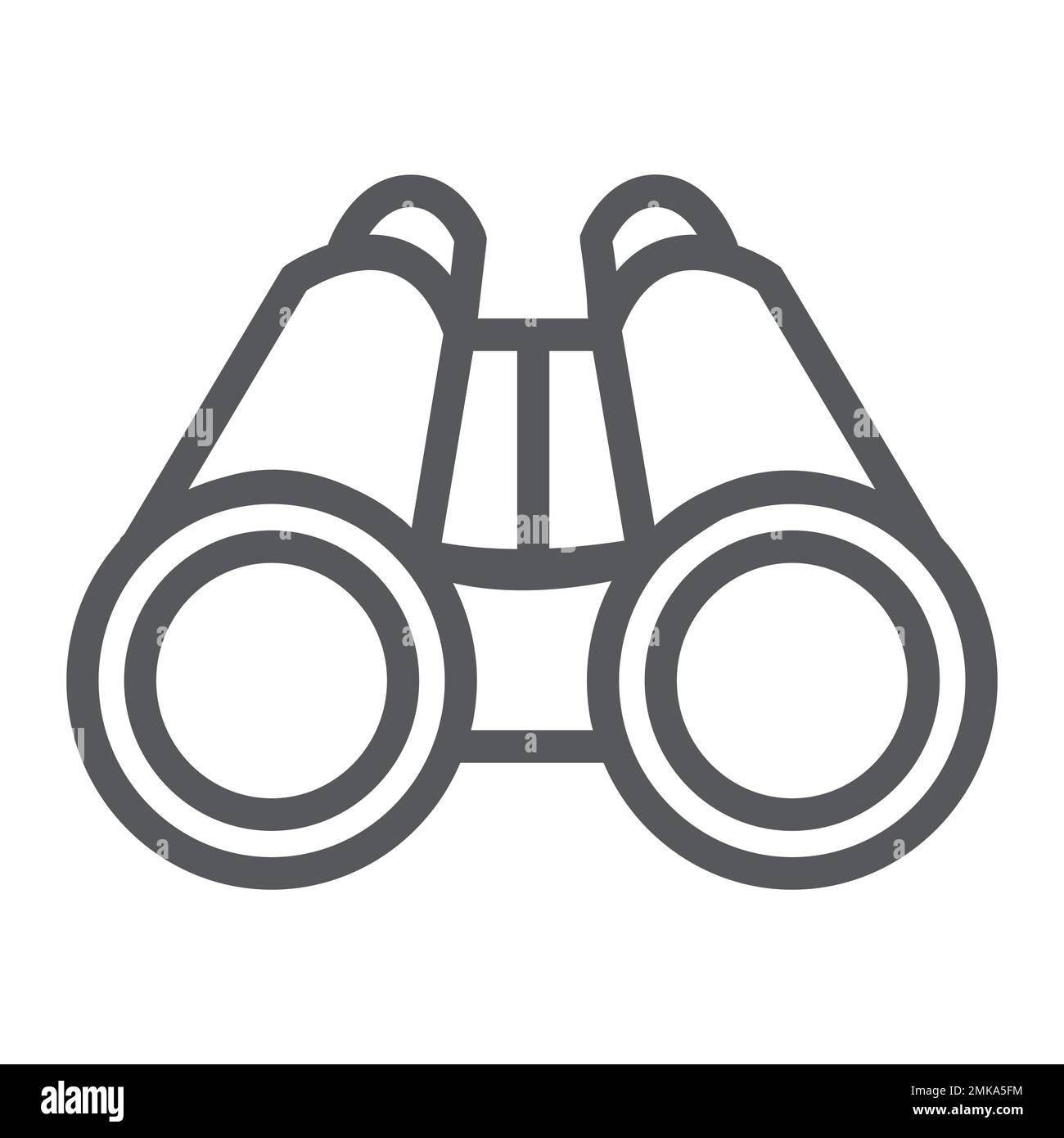 Binoculars line icon, optical and zoom, surveillance sign, vector ...