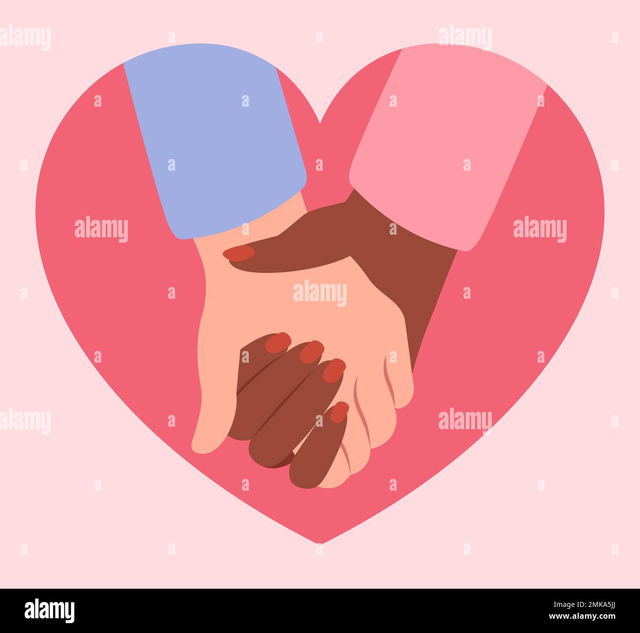 Black couple holding hands Stock Vector Images - Alamy